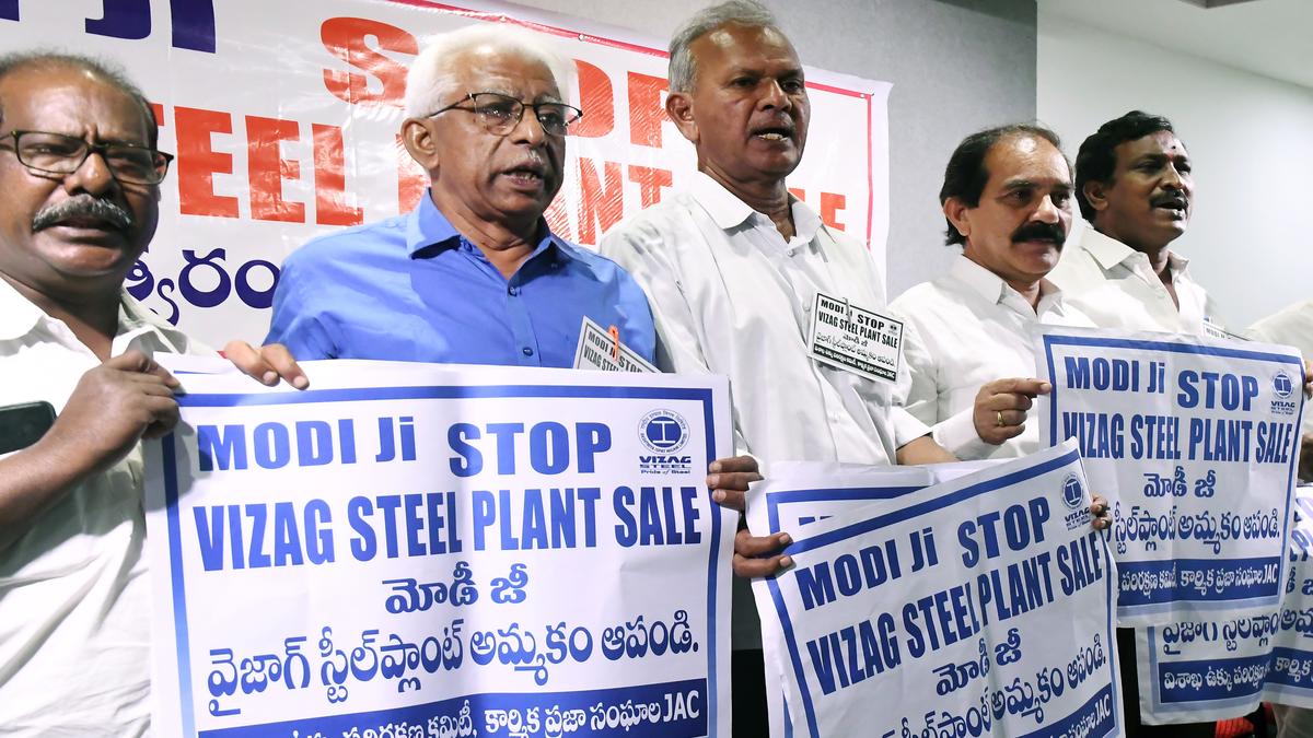 Vizag steel plant employees plan mass boycott of work during Modi’s visit on November 11 - The Hindu
